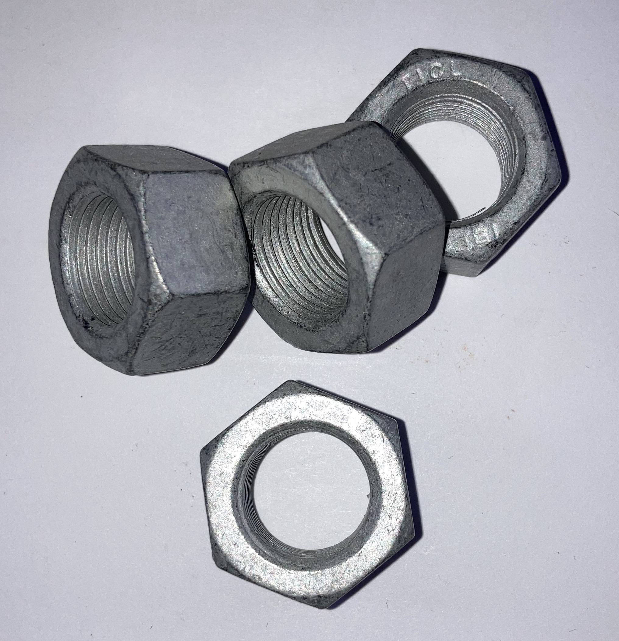 M18 x 15mm width Nut TICL HEX Galvanized 18mm fine thread Full Nuts | eBay